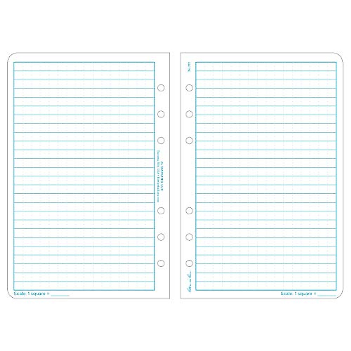 Rite In The Rain Weatherproof Loose Leaf Paper, 4 5/8" x 7", 32# White, Universal Pattern, 100 Sheet Pack (No. 372)