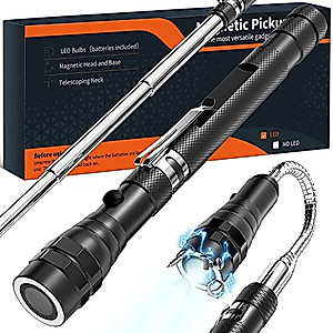 LED Headband and Magnet Tool Telescoping Magnetic Pickup Light - Gifts for Men Women Stocking Stuffers for Dad Mom Boyfriend Friends