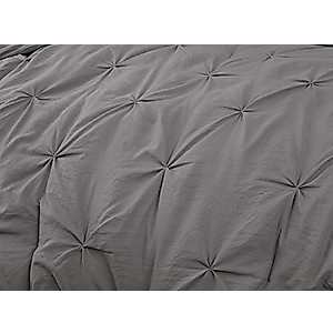 Cozie Mari Ultra Soft Stone Washed Comforter Set, Grey, King