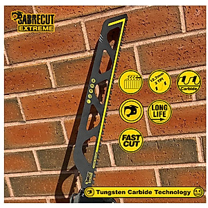 2 x SabreCut SCRS2243HM_2 Tungsten Carbide 17 29/32" (455mm) 2 TPI S2243HM Large Bricks Poroton Fibre Cement Concrete Straight Cutting Reciprocating Sabre Saw Compatible with Bosch Dewalt Makita