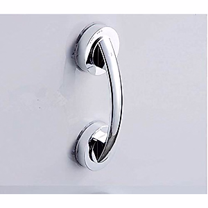 JanTeelGO Suction Grab Bar, Portable Suction Handle Bar Suction Grip Bar for Window Door Drawer Cabinet Mini Fridge Grab Puller (Silver)