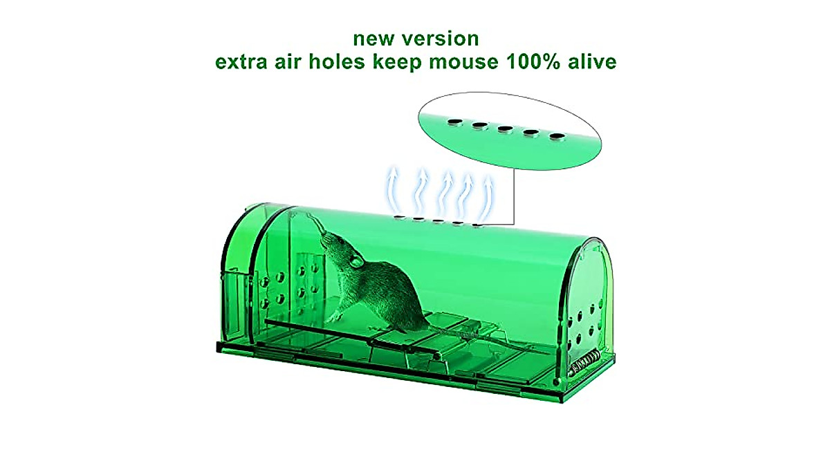 Humane Mouse Traps Indoor - Reusable & Safe for Home & Pets