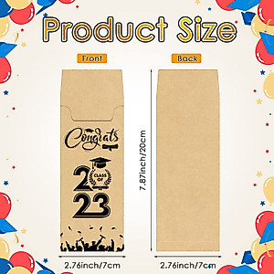 60 Pieces Graduation Silverware Bags Utensil Cutlery Holders Class of 2023 Graduation Party Supplies for College, Senior, High School Congrats Grad Centerpiece Table Decor (Kraft Paper)