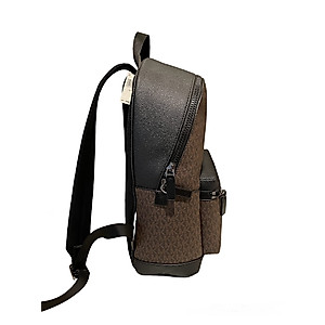 Michael Kors Mens Cooper Logo Backpack Large (Brown Sig / Neon)