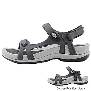 Gold Pigeon Shoes SIGNATURE Women Sandals, Water Sandal for Women Comfort Cushion Adjustable Magnetic Buckle: 9179 Grey, Size 8-8.5 (9179-grey-39)