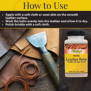 Fiebing's Leather Balm with Atom Wax Neutral, 4 oz