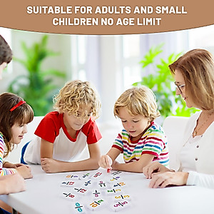 PUREPLAY Mexican Train Dominoes Set with Numbers - Double 12 Colored Number Dominoes - Includes 91 Tiles with 9 Trains, 4 Wooden Trays and Storage Bag for 2-8 Players Ages 8+