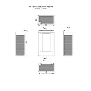 6U Wall Mount Rack Network Cabinet Enclosure - Vertical Server Equipment, Durable Mini Design, Efficient Cooling, Secure Lock, Easy Installation, Steel Construction