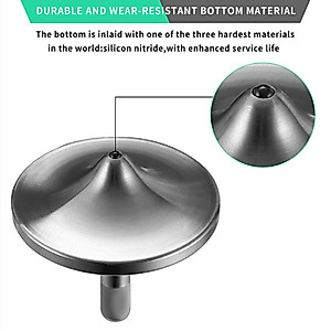 CHEETOP Stainless Steel Spinning Top, Premium Exquisite Perfect Balance Well Made Metal Desk EDC Little Fidget Toy, Spin Long Time Over 6 Minutes, Great Value (Silver,Medium Diameter 29mm)