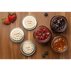 MONEST Waterproof & Oil Resistant Label Stickers for Jars and Lids |Pantry Labels | Mason Jar Labels | Sticker Labels | Canning Labels | Spice Labels | Bottle Labels | Mason Jar Labels (Golden Flower)