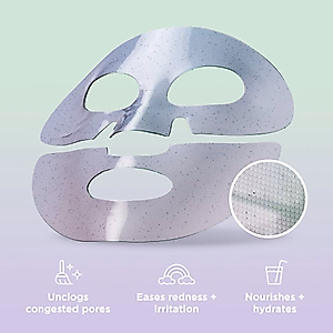 ZitSticka Sheet Masks for Face Skincare- Exfoliating & Hydrating Sheet Mask for Dry & Sensitive Skin - Soothe Breakouts & Acne-Prone Skin - Beauty Facial Skin Care for Woman (Press Fresh 5 Sheets)