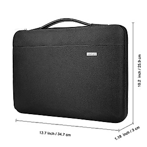 LANDICI Laptop Sleeve Carring Case 13 13.3 13.6 Inch,360°Protective Computer Cover Bag Compatible for MacBook Air 13 M1/M2 2022,MacBook Pro 13 2021,13.5" Surface Laptop 3/4,Chromebook 14,Black