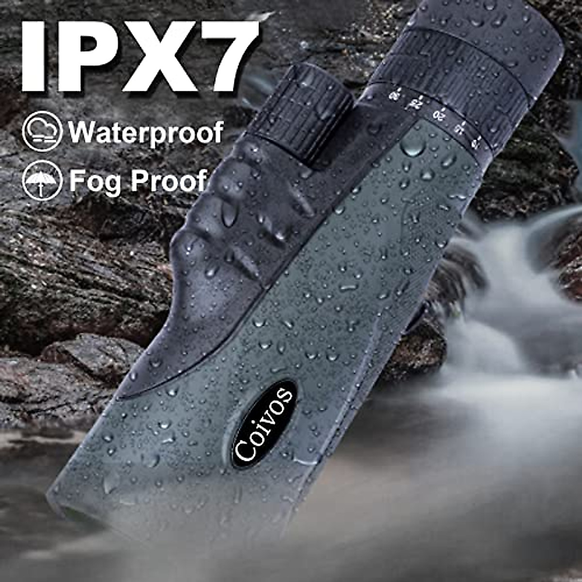 10-30x50 Monoculars for Adults High Powered, Monocular Telescope with Smartphone Adapter, HD Monocular for Bird Watching, Hunting and Camping