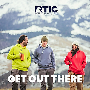 RTIC 20 oz Coffee Travel Mug with Lid and Handle, Stainless Steel Vacuum-Insulated Mugs, Leak, Spill Proof, Hot Beverage and Cold, Portable Thermal Tumbler Cup for Car, Camping, Navy