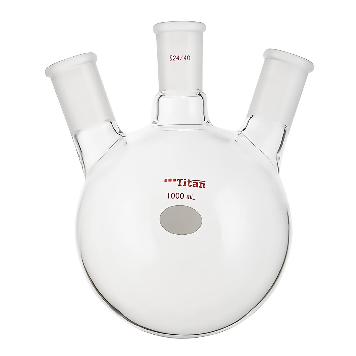 ADAMAS-BETA 1000ml 3 Neck Round Bottom Flask Borosilicate Glass Science Chemistry Flask,24/40 Outer Joints