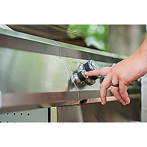 Monument Grills Larger 4-Burner Propane Gas Grills Stainless Steel Cabinet Style with Clear View Lid, LED Controls, Built in Thermometer, and Side & Side Sear Burners