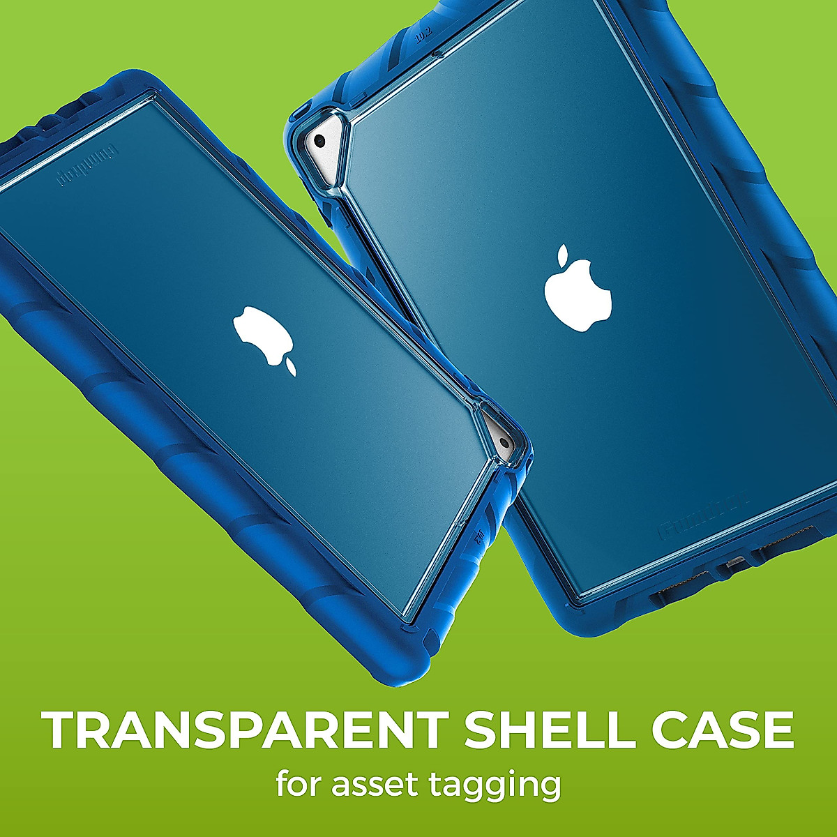 Gumdrop DropTech Clear Case Fits Apple iPad 9th | 8th | 7th Gen (10.2-inch) Designed for K-12 Students Teachers & Classrooms–Drop Tested Rugged Shockproof Bumpers for Reliable Device Protection – Blue