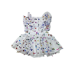 Baby Toddler Polka Dot Tulle Party Dress (as1, Age, 12_Months)