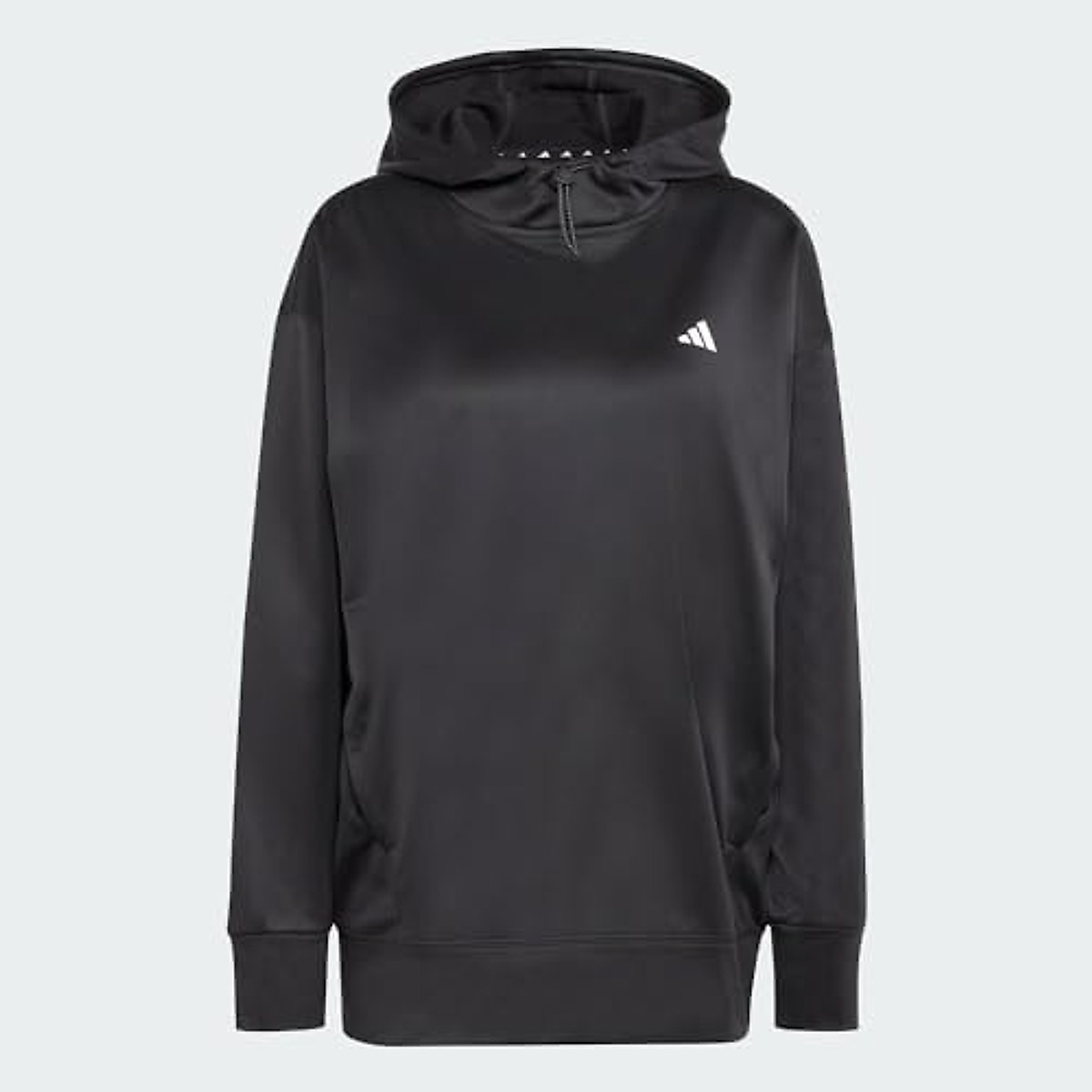 adidas Women's Aeroready Game and Go Fleece Hoodie, Black/White, Medium