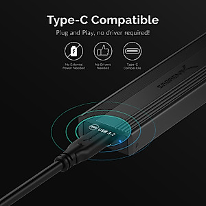 SABRENT USB 3.2 10Gbps Type C Tool Free Enclosure for M.2 PCIe NVMe and SATA SSDs (EC-SNVE)