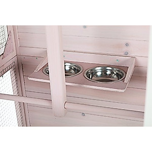 TRIXIE Outdoor Bird Aviary, 67-in Wooden Birdcage, 2 Perches, Ideal for Small Birds, Finches, Gray, (55952)