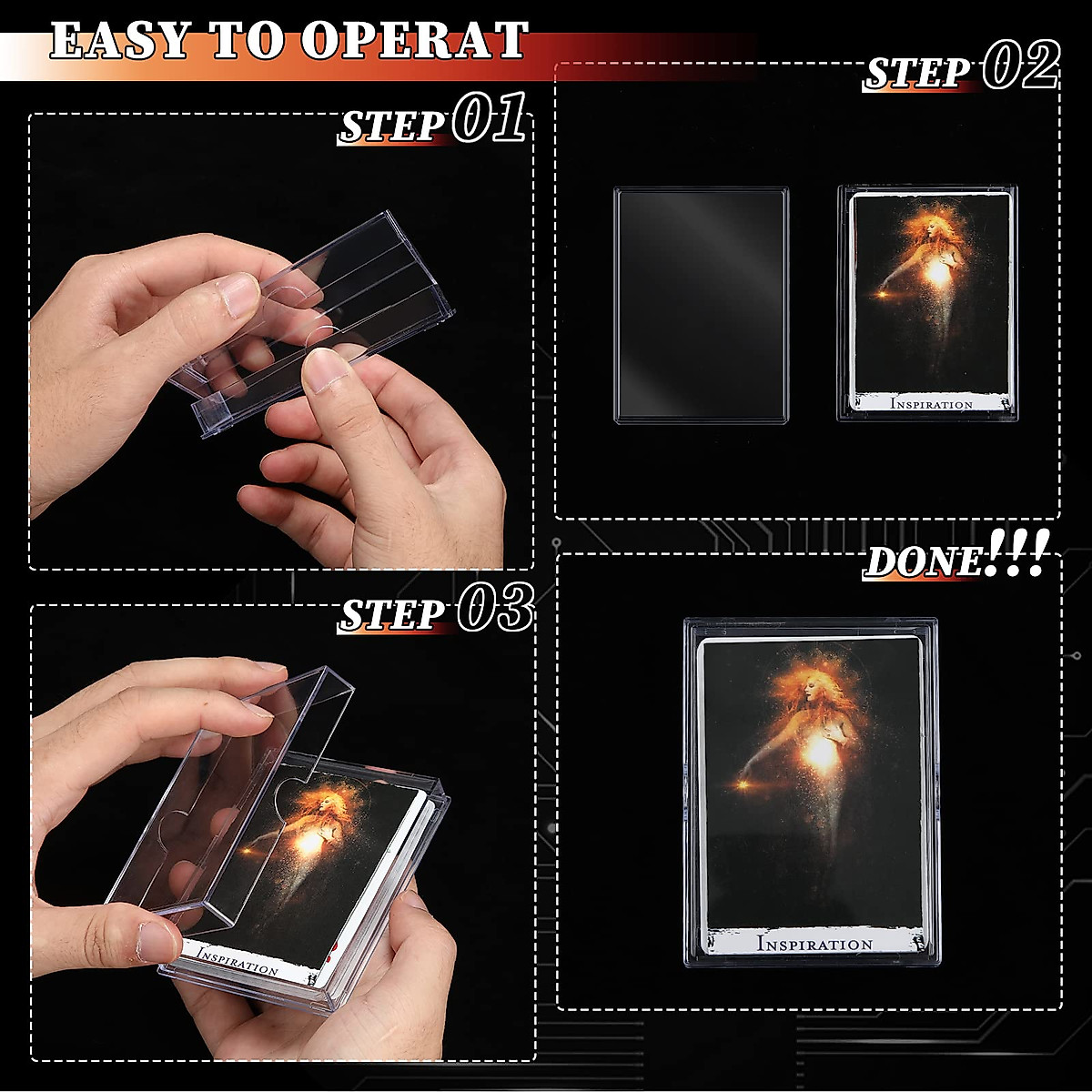 Zonon 12 Pieces Clear Deck Case, Card Organizer Compatible with MTG TCG Plastic Playing Card Case Trading Card Collection Card Box Holder for Game Cards Storage