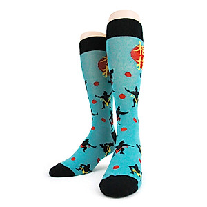 Foot Traffic - Men's Sports-Themed Socks, Fits Men's Shoe Sizes 7-12 (Sumo)