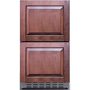 Summit Appliance ADRD18 18" Wide ADA Compliant 2-Drawer All-Refrigerator in Stainless Steel with Panel-Ready Drawer Fronts, Digital Thermostat, Frost-free Defrost, Digital Display