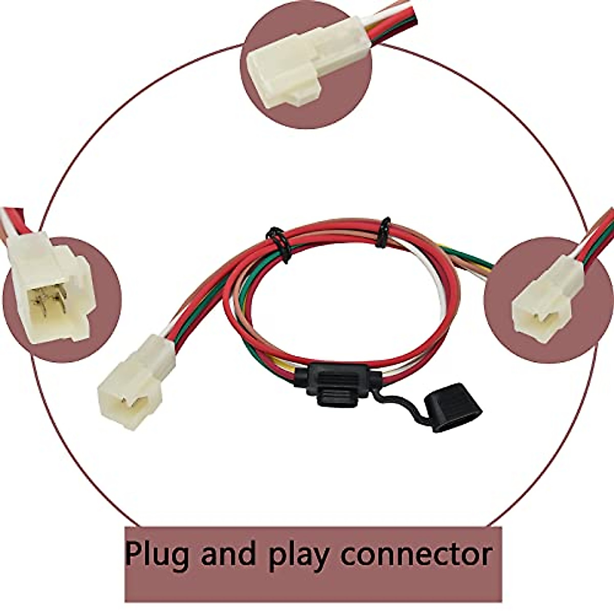 RED WOLF 4-Pin Trailer Wiring Harness Compatible with 1998-2008 Subaru Forester, 2000-2009 Outback, 2008-2014 Subaru Tribeca 4-Way Flat Towing Hitch T-Connector Plug