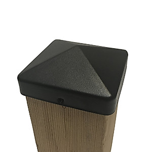 Nuvo Iron US-PCP11BLK US-4x4 Eazy Pyramid Cap, 4" x 4" (Fits Over 4” x 4” Nominal USA retailers Square Posts), Black