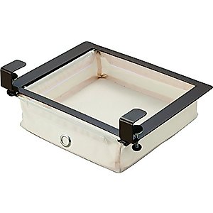 Aimedia Under-Desk Storage Box Under Desk Mounting Table Retrofit Drawers Space Can Be Installed Utilizes Gaps! Slide Box, Alloy Steel, Beige