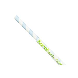 Karat Earth KE-C9337 10.25" Giant Paper Spiral Straws (7mm), Wrapped, Blue & White (1,200 ct)