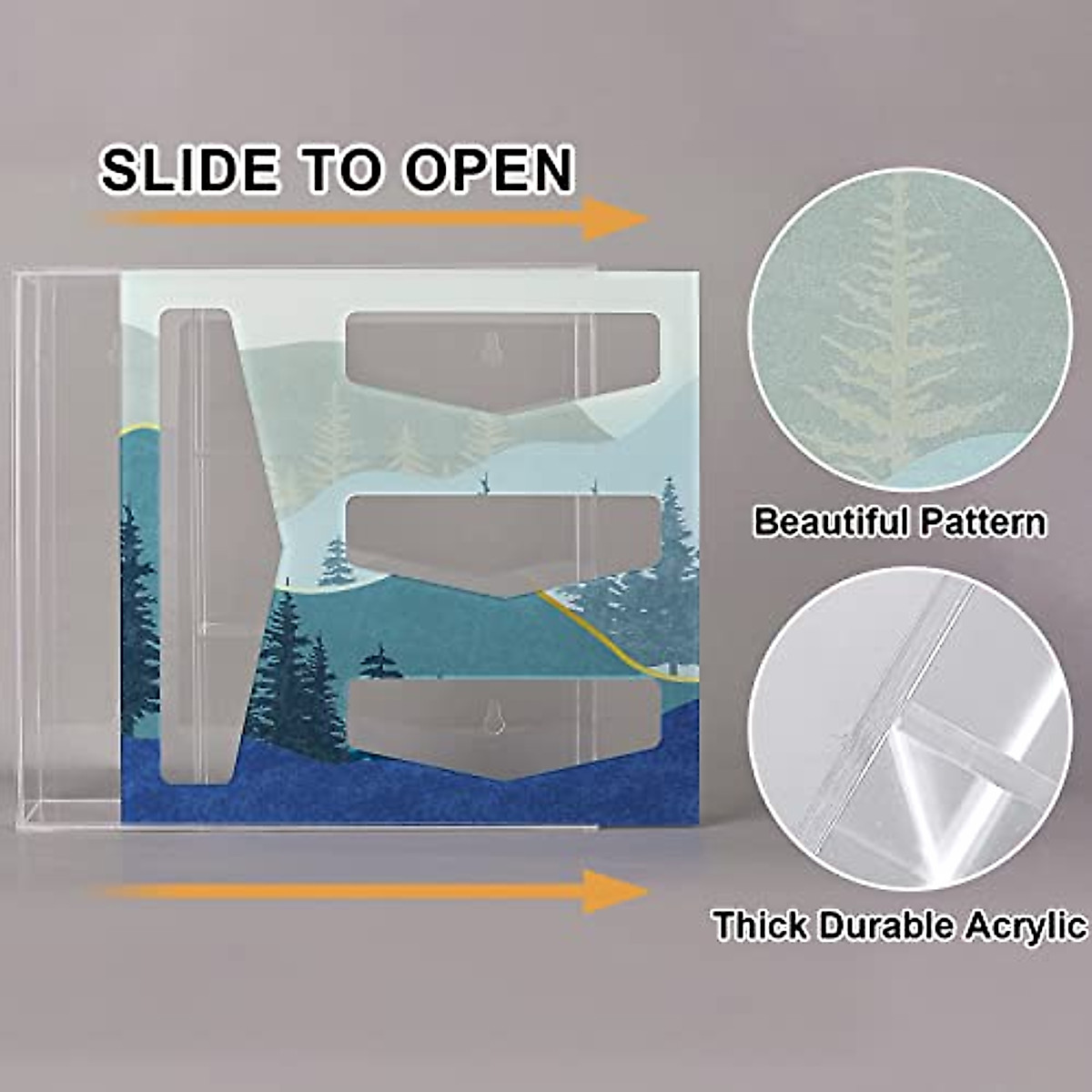 Plastic Bag Organizer Kitchen Acrylic 4 Slots Storage Bag Holder Baggie Organizers for Drawer Counter Pantry, Green Mountain