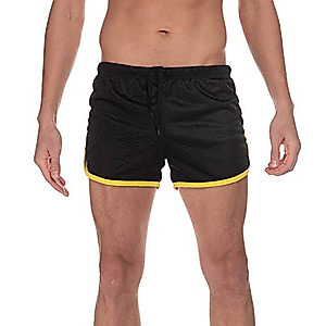 Men's Swim Trunk Swimwear Bathing Suit Swimsuit Board Beach Sport Shorts(Black, M)