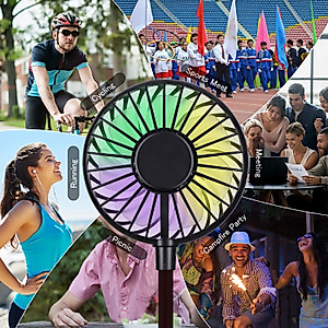 XINBAOHONG Neck Fan, Portable USB Rechargeable LED Fan Headphone Design Hand Free Personal Fan Wearable Cooler Fan with Dual Wind Head for Traveling Outdoor Office (black)