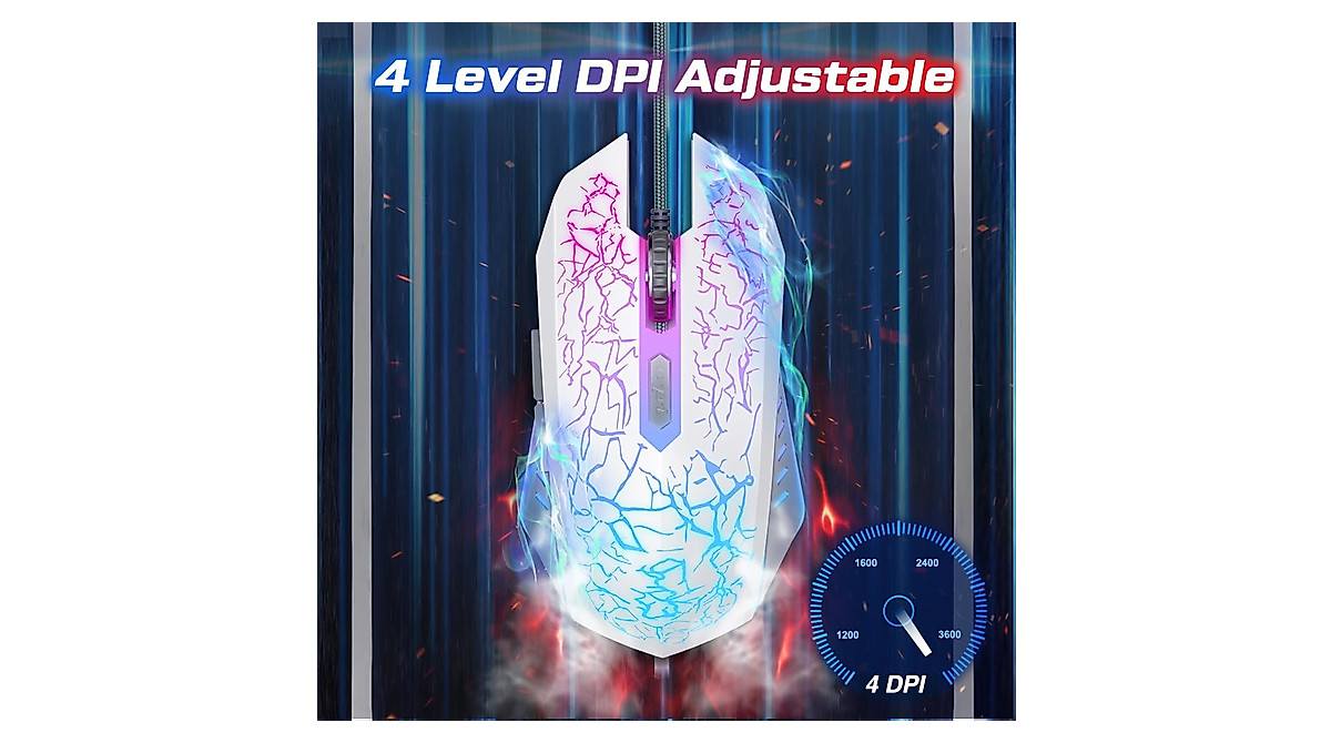 VersionTECH Ergonomic Gaming Mouse with RGB Lighting