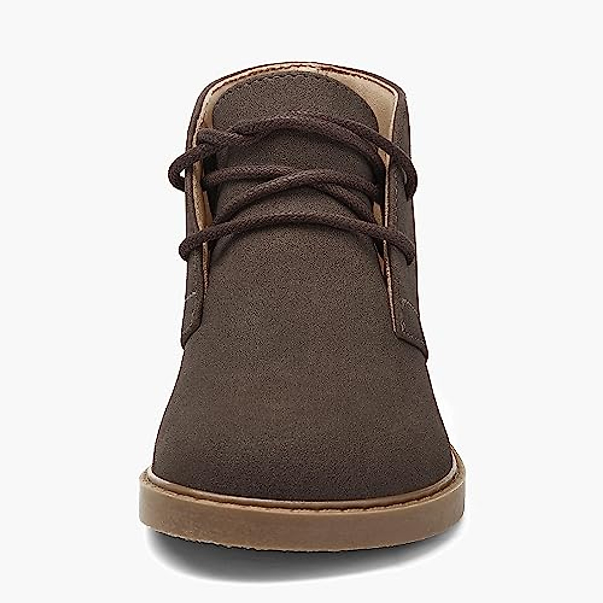 Coutgo Boys Girls Chukka Boots Comfort Round Toe Outdoor Lace Up Ankle Booties(Toddler/Little Kid/Big Kid), Coffee, Size 4