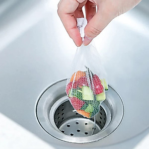 300 Pcs Disposable Kitchen Sink Strainer, Kitchen Sink Strainer Net Bag Sink Small Mesh Bags Sink Filter Net for Sink Drain Bathroom Sink Strainer Floor Drain