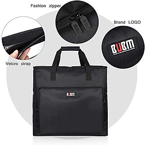 BUBM Desktop Gaming Computer Tower PC Carrying Case Travel Storage Bag for Tower Case, Monitor(Up to 27 inch), Keyboard and Mouse-Black