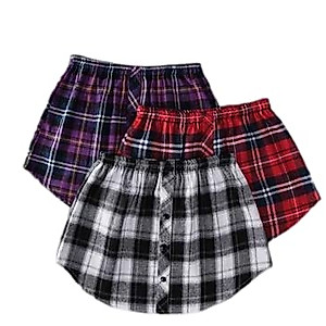 Women Half Slips Casual Shirt Extenders Skirt Fake Top Lower Sweep for Leggings Half Length Skirt (X-Large, 3 Pieces Red, Black White Purple)