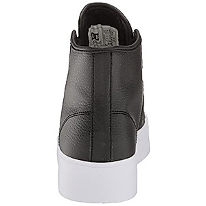 DC Women's Manual HI WNT Skate Shoe, Black/White, 8.5