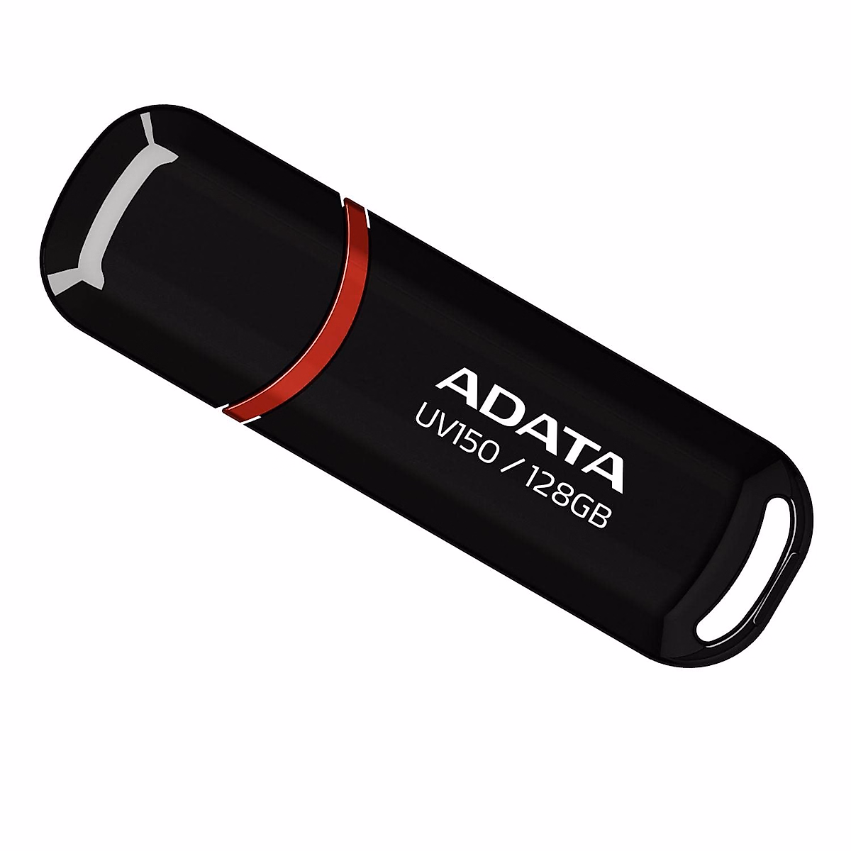 ADATA UV150 128GB USB 3.0 Snap-on Cap Flash Drive, Black (AUV150-128G-RBK)