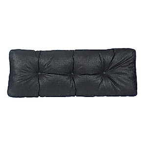 Klear Vu The Gripper Omega Non-Slip Tufted Bench Cushion for Indoor Furniture, Entryway Storage, Bay Window, Corner Nook or Piano Seat, 43 Inches, 03 Indigo