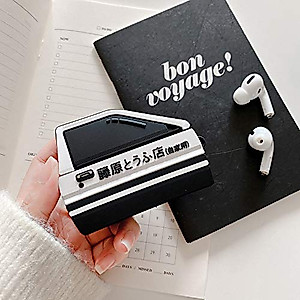 VARWANEO Initial D Tofu Store Car AE86 3D Silicone Cases for Airpods 1 2, Anime Earphone Cover for Apple Airpods 2 Headphone Case with Keychain (AE86 for AirPods 12)