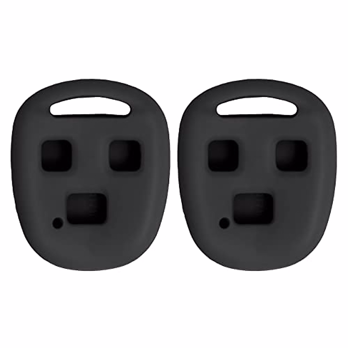 Keyless2Go Replacement for New Silicone Cover Protective Cases for Remote Keys with FCC HYQ1512V N1412BBB HYQ12BBT - Black - (2 Pack)