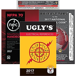 2017 NFPA 70 National Electrical Code, NEC, Handbook, NEC Fast Tabs, NEC Quick Card and Ugly's Electrical References, 2017 Edition, Package
