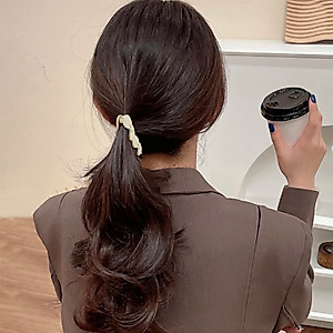 Hapdoo 6PCS Bow Oval Banana Clips Hair, Banana Hair Clips for Medium Thin Hair, 4.1 Inch Matte Strong Hold Half Ponytail Bun Holder, Hair Jaw Clips Barrettes Styling Accessories for Women Girls