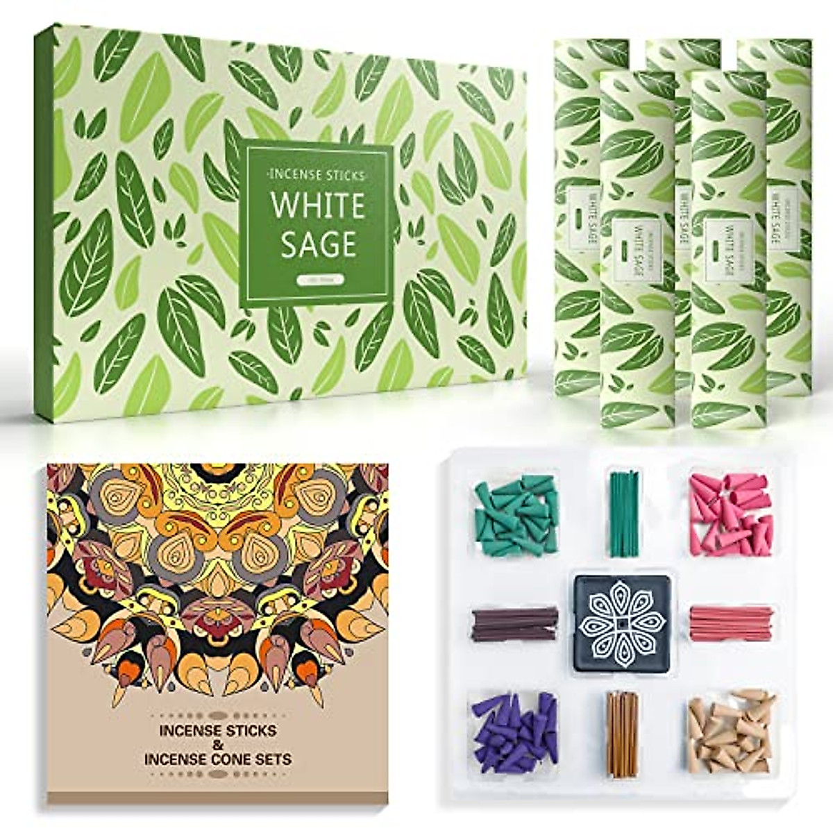 Incense Cones, Scented Incense Sticks, Incense Sticks with Incense Cones Gift Set, Incense, Incense Sticks, Incense Sticks Variety Pack, Incense Sticks Gift Set