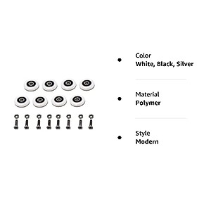 4PCS x Shower Door Rollers,Roller diameter 19 /23/25/27mm, For the Bathroom Pan Glass Sliding Door Pulleys/Runners/Wheels,Strong Load-bearing Capacity, Ultra-quiet,CY105-LS-4PCS