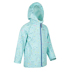 Mountain Warehouse Kids Raindrop Waterproof Rain Jacket & Pants Set Teal 3T-4T